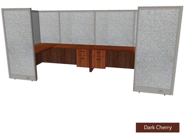 GOF 2-Person Workstation Cubicle, Freestanding Office Partition Room ...