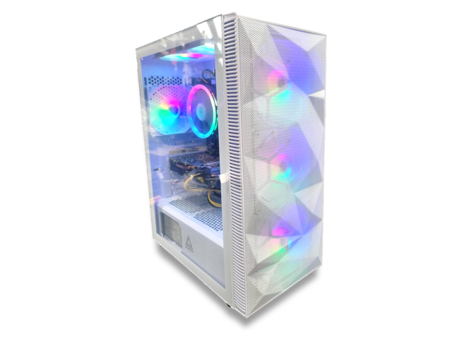 Odyssey DG19 Custom Gaming PC, White ATX LED Gaming Case, RGB LED Fans ...