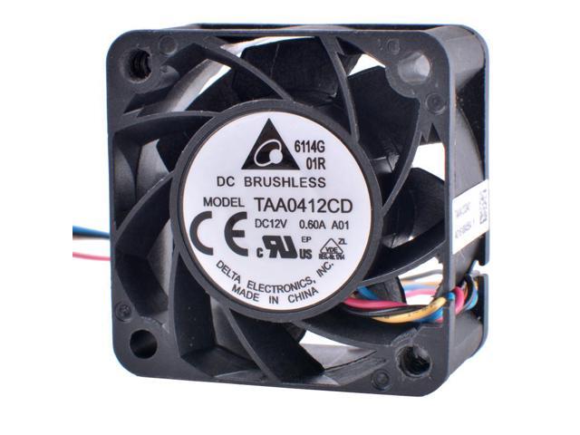 TAA0412CD 4cm 40mm fan 4020 12V 0.60A 4-wire 4pin double ball bearing ...