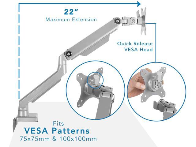 Mount-It! Single Monitor Arm Mount | Full Motion Spring Arm | Fits Up ...