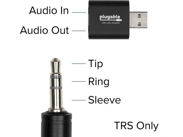 Plugable USB Audio Adapter with 3.5mm Speaker-Headphone and Microphone ...