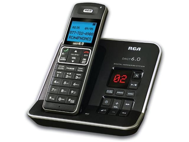 RCA 2112-1BSGA DECT 6.0 Digital Cordless Phone with Caller ID & Digital ...