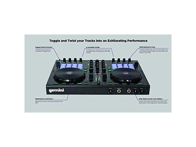 Gemini G2V 2-Channel Virtual DJ Controller - Newegg.com