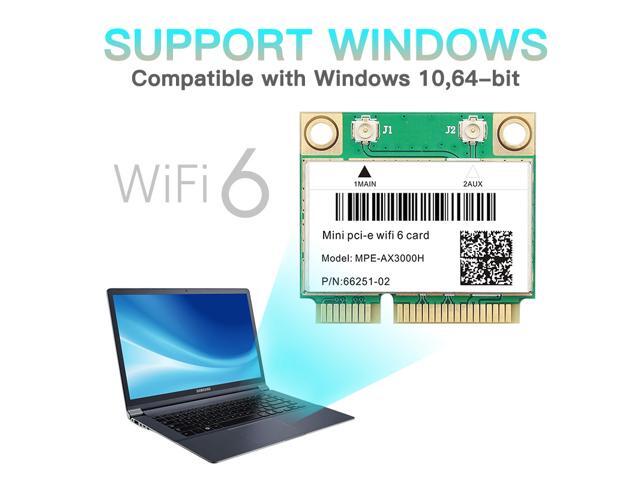Fenvi MPE-AX3000 Wi-Fi 6 Wireless Dual Band 2974Mbps Mini PCI-E Network ...