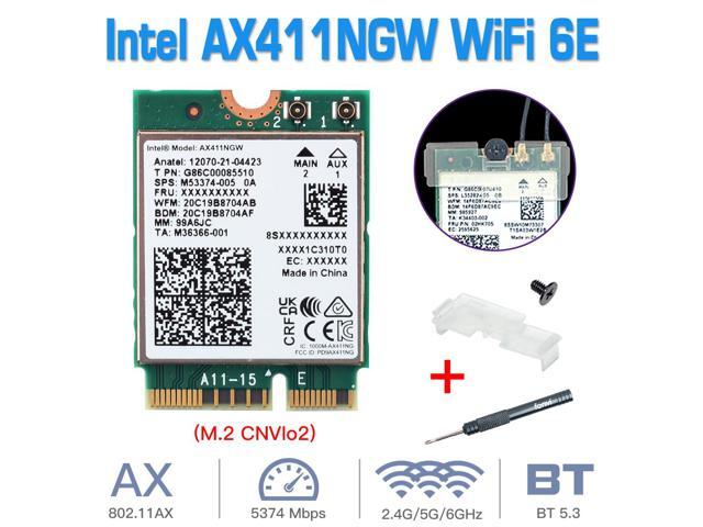 Fenvi Tri-Band WiFi 6E AX411 M.2 Cnvio2 WIFI6 For Intel AX411NGW 2.4Ghz ...