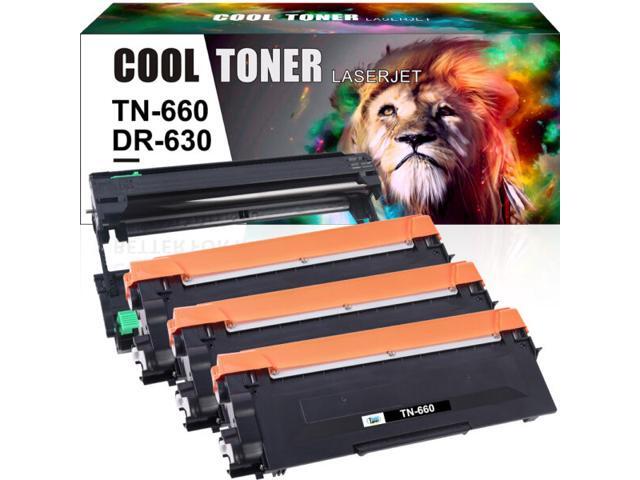 3 x TN660 Toner Cartridge 1 x DR630 Drum Compatible With Brother MFC ...