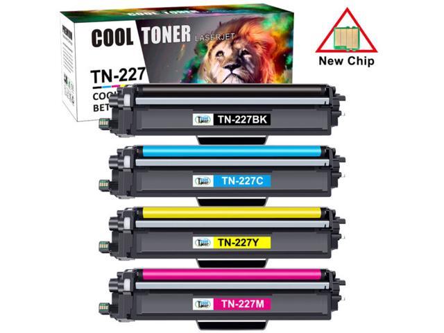 4 Pack TN227 (1 full set) Toner Cartridge Compatible for Brother TN223 ...