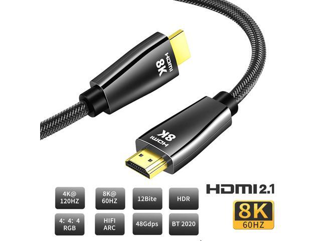 8K HDMI Cable 48Gbps 2.1 10ft HDMI Cable 8K@60Hz,4K@120Hz Compatible ...