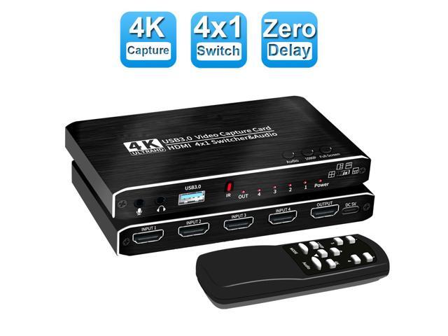 4x1 4K@30Hz Video Capture Device Video Capture Card 4K 30fps HDMI ...
