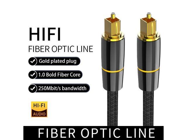 Digital Optical Audio Cable (16 Feet), ESTONE 24K Gold-Plated Flawless ...
