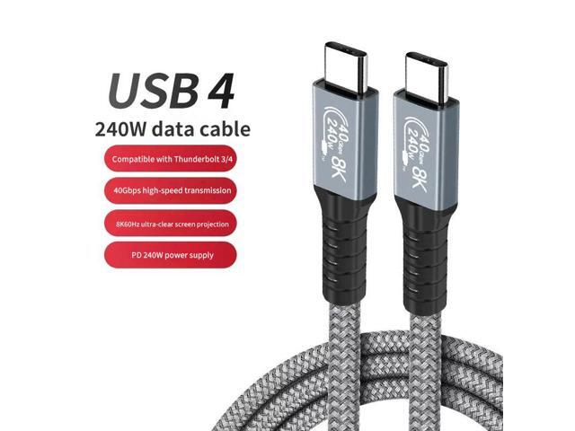 USB4 Cable, Thunderbolt 4 Certified, 4 ft., 8K/5K@60Hz & 40Gbps Data ...