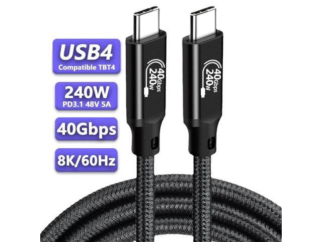 [5ft] 40Gbps Braided USB4 Cable with 8K Video and 240W Charging ...