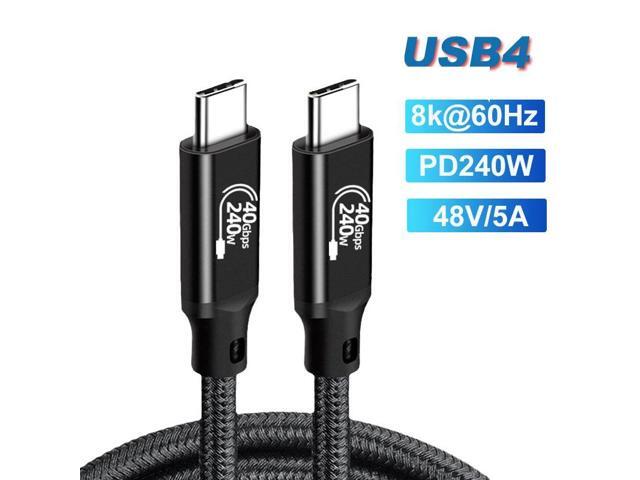 USB4 Cable [3.3ft] Braided 240W Charging, 8K Video, 40Gbps Transfer ...