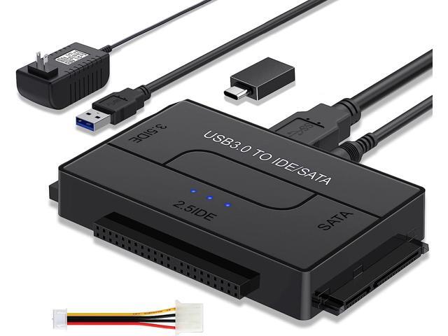 SATA IDE to USB 3.0 Hard Drive Adapter with Power, IDE to SATA Adapter ...