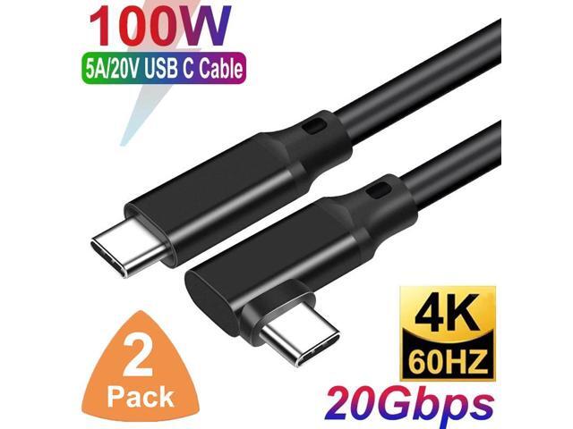 2 Pack 4K 60Hz USB C Cable 10ft, 3.2 Gen 2x2 USB C to C Cord Right ...