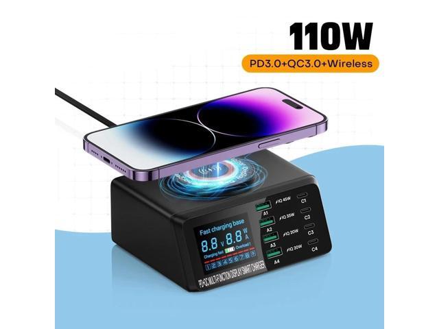 110W 8 Port PD Charging Station for Multiple Devices, USB C Charging ...