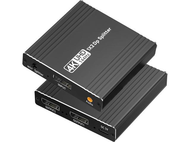 ESTONE 4K 144Hz DisplayPort to Dual DisplayPort Splitter Extended ...