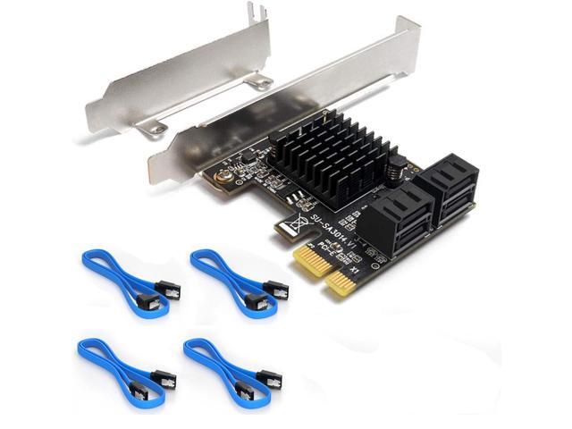 ESTONE SATA Card, 4 Port with 4 SATA Cable, SATA Controller Expansion ...