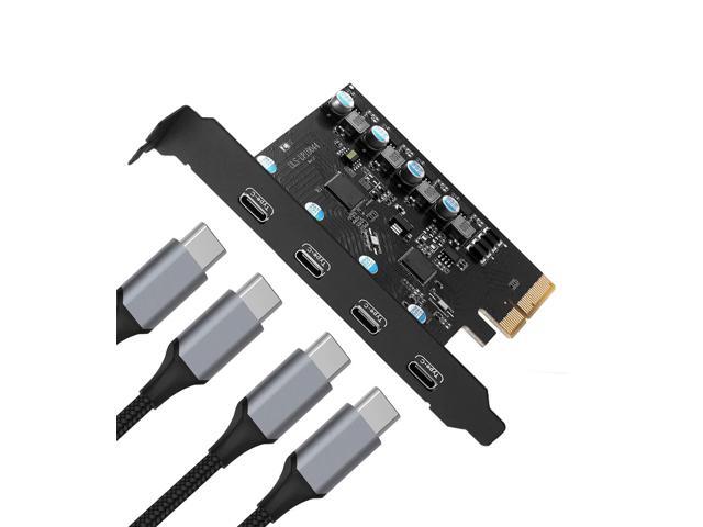 ESTONE PCIE USB 3.2 Card 4 Ports USB C, PCI Expree to USB Expansion ...