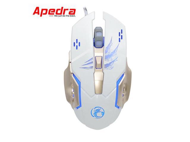 Apedra Programmable Wired Gaming Mouse 4 Adjustable DPI 6 Buttons ...