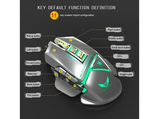 ZERODATE Gaming Mouse Wired (3200 DPI) (Programmable) (Breathing Light ...