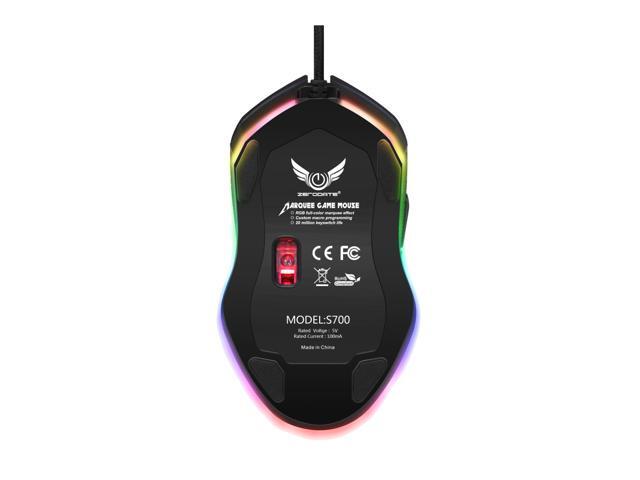 ZERODATE S700 Wired Gaming Mouse, RGB Spectrum Backlit Ergonomic Mouse ...
