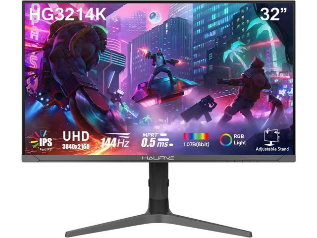 Haurve 32" UHD 4K 144Hz Gaming Monitor with Height Adjustable Stand ...