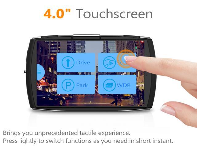 Z-EDGE T4 Dash Cam, Front and Rear Dual Lens, 4.0" Touch Screen Vehicle ...