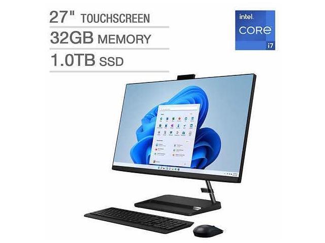 Lenovo 27" Inch Full HD (1920x1080) TouchScreen All-In-One PC,Intel ...