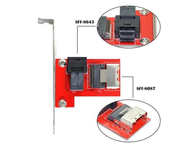 CY PCI-Express 4.0 Mini SAS SFF-8087 to SAS HD SFF-8643 PCBA Female ...