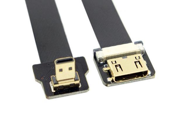 CY CYFPV Down Angled 90 Degree FPV Micro HDMI Male to Mini HDMI Female ...