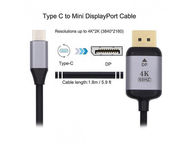 Cablecc USB 3.1 Type C USB-C Source to DisplayPort DP Displays Male 4K Monitor Cable for Laptop ...