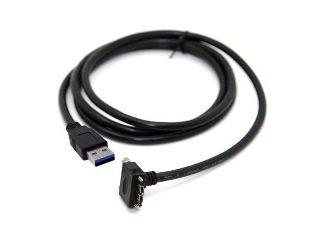 CHENYANG 1.2m 90 Degree Up Angled Micro USB Screw Mount to 3.0 Data ...