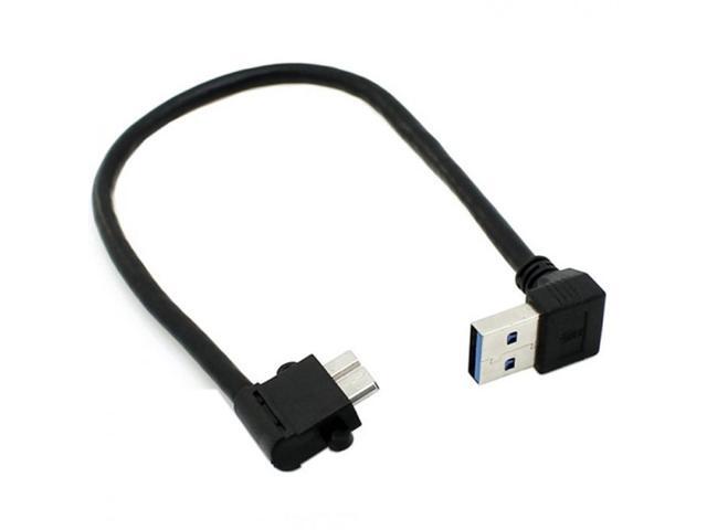 Cablecc Up Angled 90 Degree USB 3.0 to Micro 10Pin Right Angled Cable ...