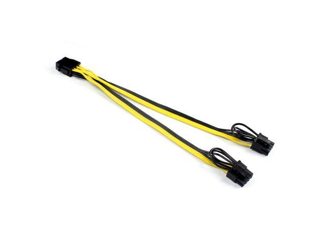 CPU 8Pin to Graphics Video Card Double PCIE Power Supply Splitter Cable ...
