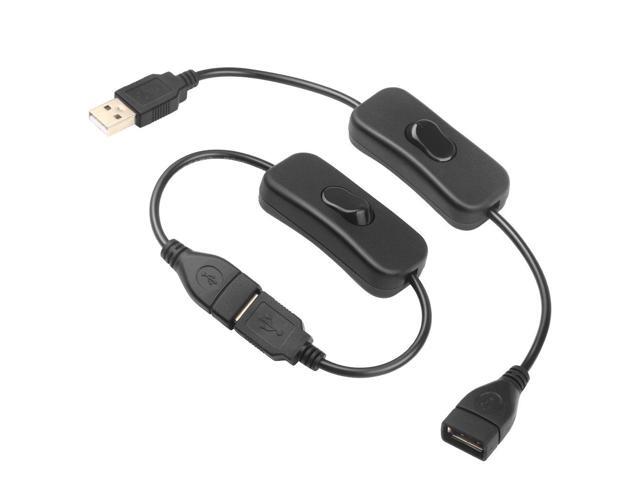 Electop 2 Pack Male to Female USB Cable with On/Off Switch, USB ...