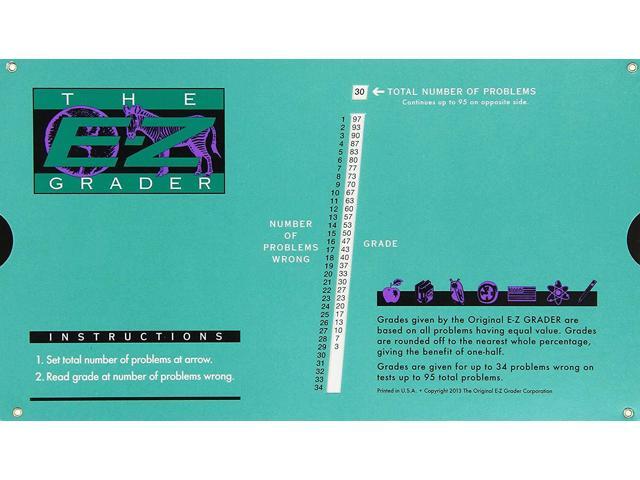 Purple 8-1/2 x 4-3/4 E-Z Grader Grading Calculator Teachers Aid Scoring ...