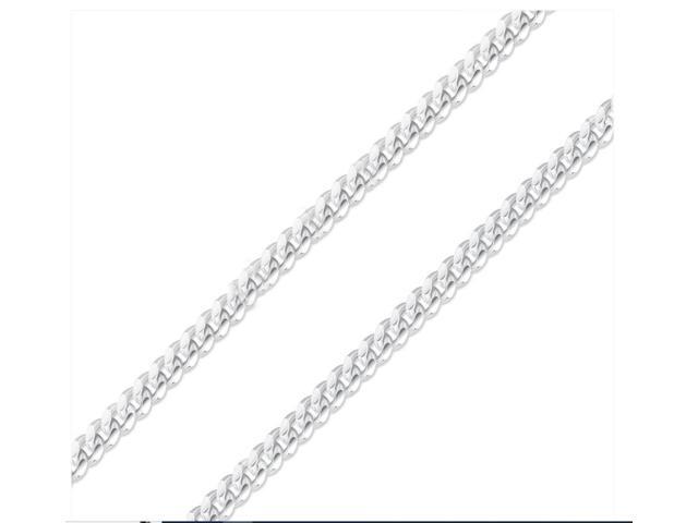 Solid 925 Sterling Silver Miami Cuban Link Chain Necklace 7mm, 24 in ...
