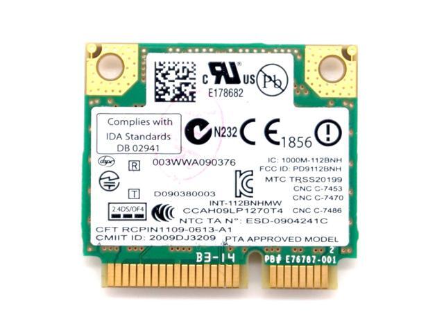 Intel Centrino Wireless-N 1000 802.11 b/g/n 112BNHMW Half PCI-E Mini ...