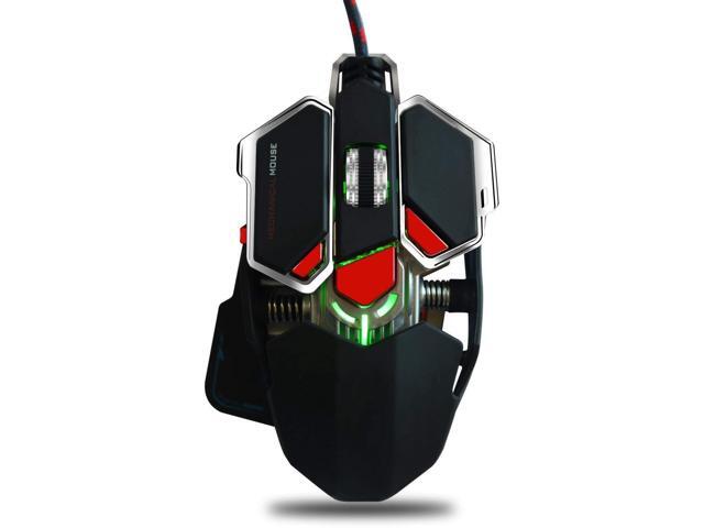 Wired Gaming Mouse LED Light 4000DPI Ergonomic Pro Gamer comfortable ...