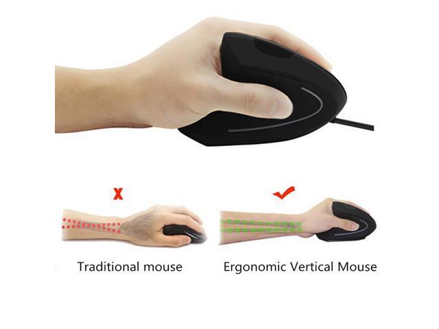 Wired Version 2.4GHz Three-button Vertical Mouse for Left-hand ...