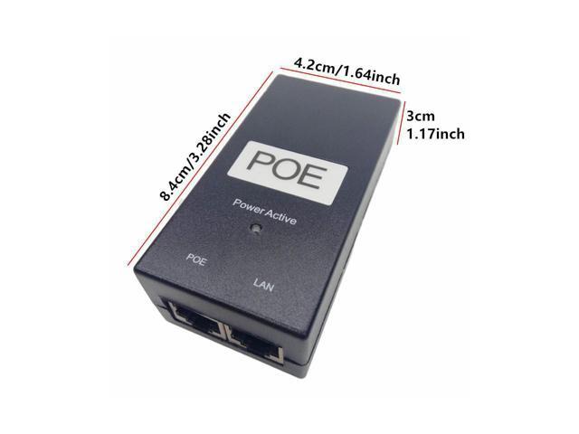PoE Power 2 Pack Adapter Supply 48V 0.5A CCTV Active PoE Injector ...