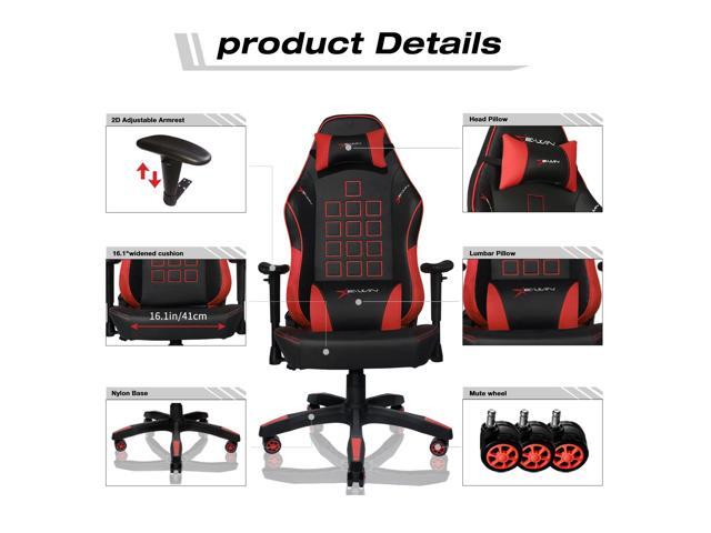 E-WIN 400 lb Gaming Chair Office Chair Heavy Duty Gaming Chair with ...
