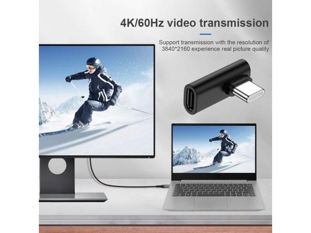 Cablecc Low Profile 90 Degree Right & Left Angled USB 3.1 Type-C Male ...