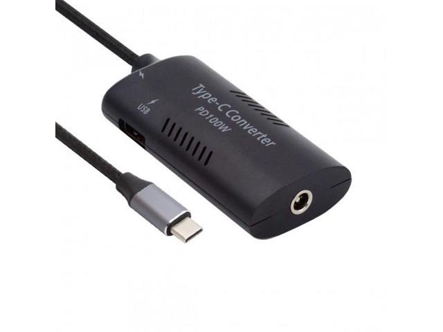 Cablecc DC Power 5.5x2.5mm 5.5x2.1mm Input to 100W Dual Type C USB-C and Type-A Output PD ...
