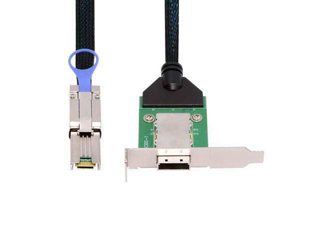 Cablecc External Mini SAS SFF-8088 Male to SFF-8088 Female Extension ...