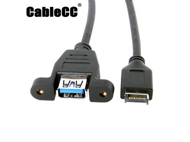 Cablecc USB 3.1 Front Panel Header to USB 3.0 Type-A Female Extension ...