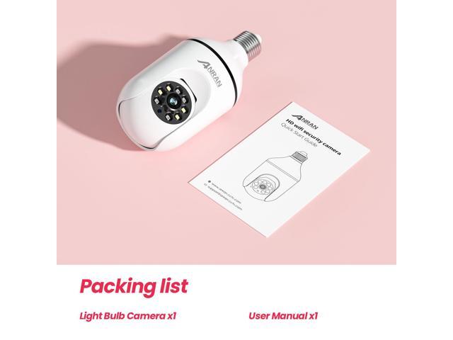 ANRAN Light Bulb Indoor Security Camera,2.4GHz Smart Wireless WiFi ...