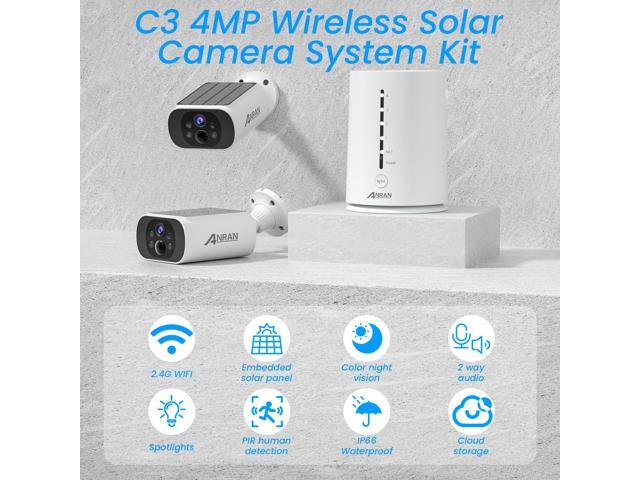ANRAN Wireless Outdoor WiFi Surveillance Camera, Smart PIR Human ...