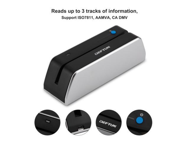 Deftun MSR X6(BT) Bluetooth Magnetic Credit Card Reader Writer Encoder ...